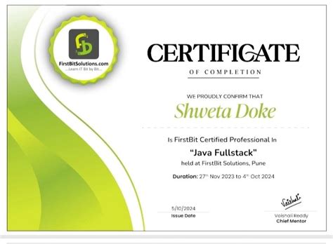 Shweta Doke On Linkedin Javafullstack Firstbitsolutions Greatlearning