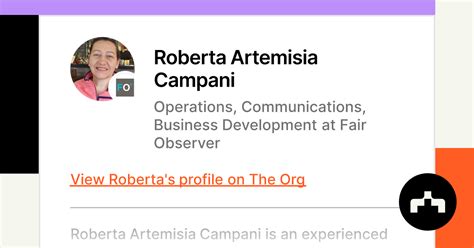 Roberta Artemisia Campani Operations Communications Business