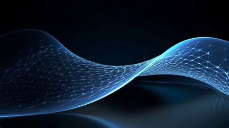 Mesmerizing Blue 3d Background With Curved Plexus Effect Blue