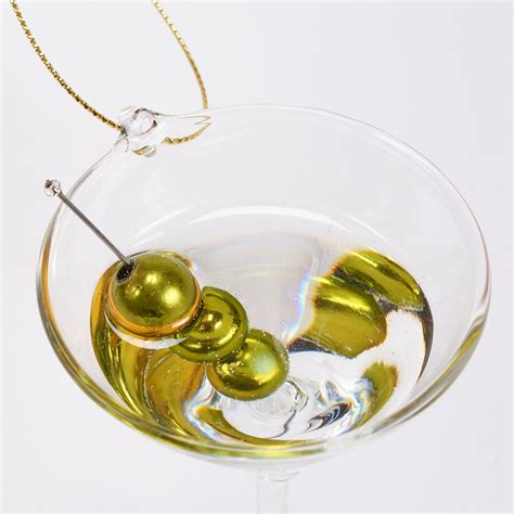 Glass Olive Martini Ornament Primitives By Kathy