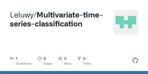 Github Leluwymultivariate Time Series Classification
