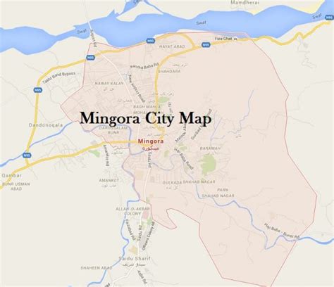 Mingora City Map Complete District Swat Paki Mag