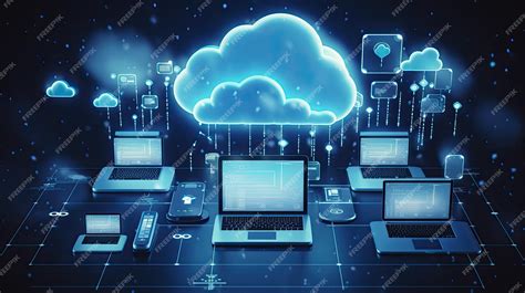 Premium Ai Image Cloud Technology Data Center Concept