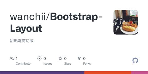GitHub wanchii Bootstrap Layout 甜點電商切版