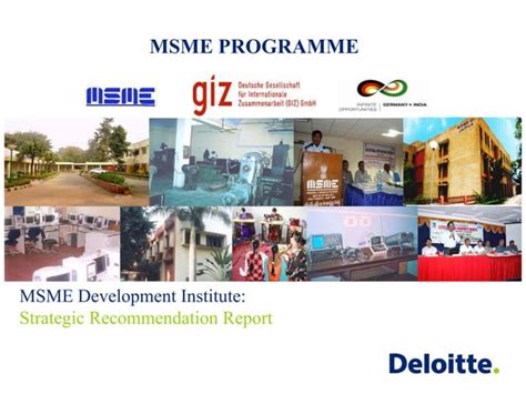 final msme di strategic recommendation report ppt