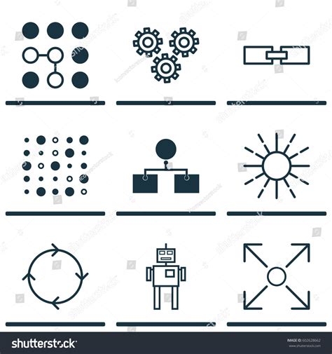 Set Ai Algorithm Machine Learning Stock Vector Royalty Free Shutterstock