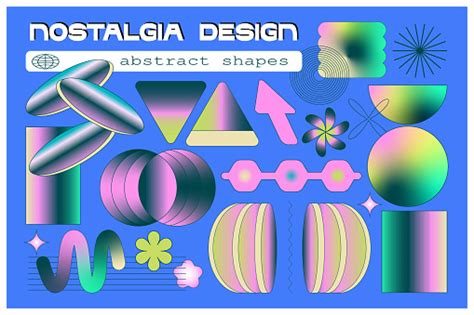 추상 도형의 집합입니다 웹 빈티지 광고 상업 배너 포스터 전단지 광고판 판매를위한 복고풍 요소 Brutalism에 대한 스톡 벡터 아트 및 기타 이미지 Istock