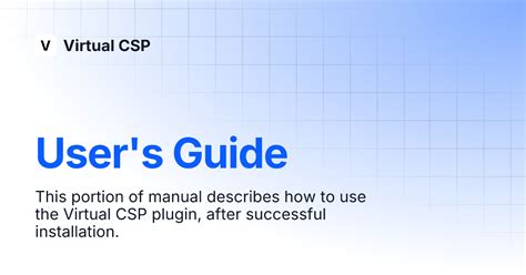 Users Guide Virtual Csp