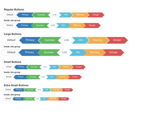 纯css3 Bootstrap步骤箭头按钮样式