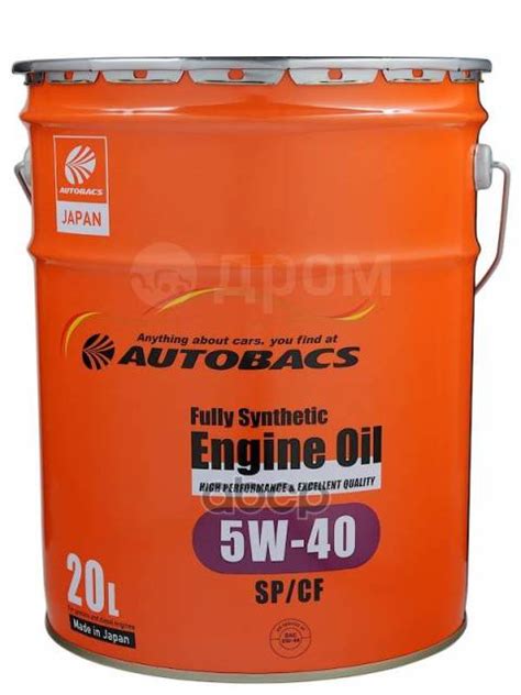 Моторное Масло (20Л) Autobacs Autobacs Engine Oil Fs 5W40 Sp/Cf ...