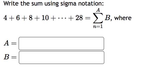 solved write the sum using sigma notation