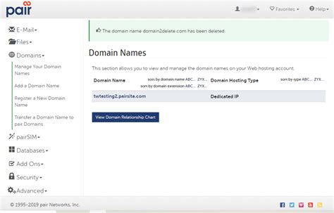 Removing A Domain From Your Shared VPS Or Dedicated Account Knowledge Base Pair Networks