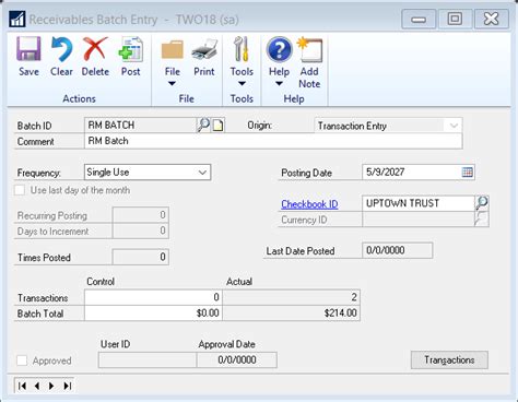 Dynamics Gp How To Check A Batch Edit List For Errors
