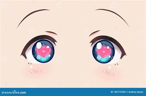 Loving Eyes Anime Manga Girls Stock Vector Illustration Of Clip