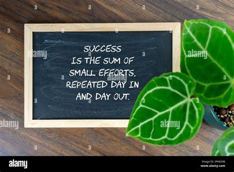 Inspirational Quotes Text Success Is The Sum Of Small Efforts Repeated