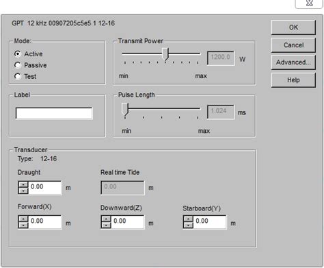 Echosounder Settings For 1000 M Of Water Left This Menu Is Accessed Download Scientific