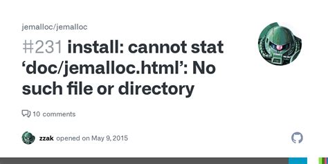 Install Cannot Stat ‘docjemallochtml No Such File Or Directory · Issue 231 · Jemalloc
