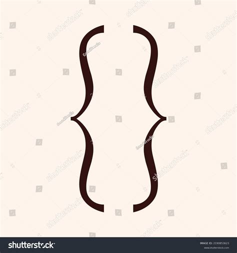 중괄호 기호 쌍 대괄호 구두점 표시 스톡 벡터 로열티 프리 2190853623 shutterstock