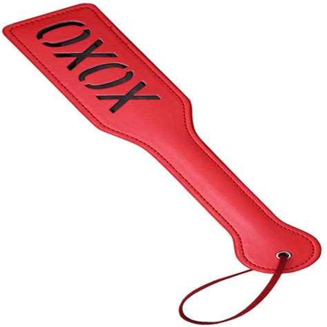 XOXO Spanking Paddle For Adult Sex Play 12 8inch Total Length Faux Leather Paddle GetSetWild