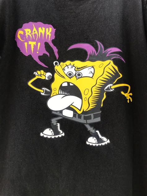 Nickelodeon Spongebob Squarepants Crank It Episode Tee Mens Fashion