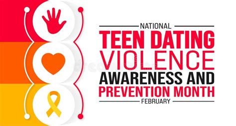 February Is Teen Dating Violence Awareness Month Holiday Concept Stock