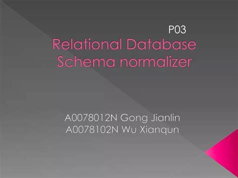 Ppt Relational Database Schema Normalizer Powerpoint Presentation
