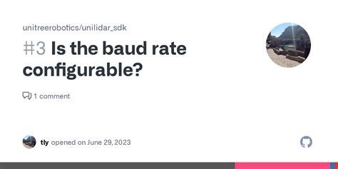 Is The Baud Rate Configurable · Issue 3 · Unitreeroboticsunilidar