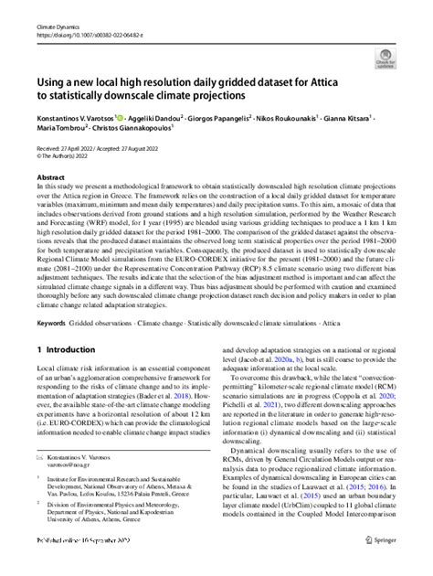 Pdf Using A New Local High Resolution Daily Gridded Dataset For