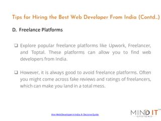 Hire Web Developer In India A Decisive Guide Pdf