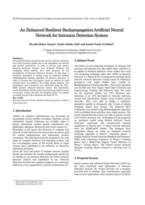 Pdf An Enhanced Resilient Backpropagation Artificial Neural Network