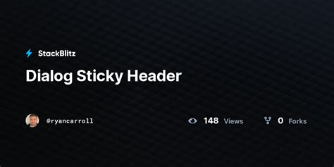 dialog sticky header stackblitz