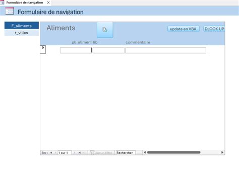 Ac 365 Positionner Le Recordset Dun Formulaire De Navigation Au Clic Sur Onglet Ihm