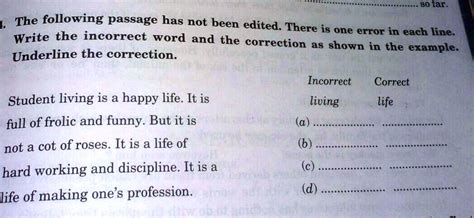 The Following Passage Has Not Been Edited There Is One Error In Each