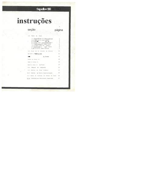 Instruções Do Superflow 110 Pdf Motores Parafuso