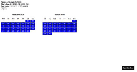 Datepicker Reacthooks Example Of Initialvisiblemonth Not Working When