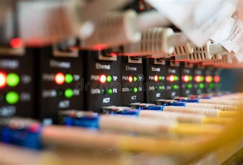 Network Connection Technology Element With Network Switch Ethernet Router Ethernet Cables And