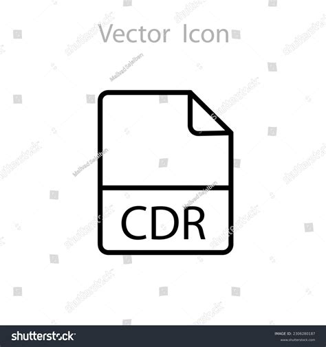 Cdr Vector File Extension Icon Illustration Stock Vector Royalty Free 2306280187 Shutterstock