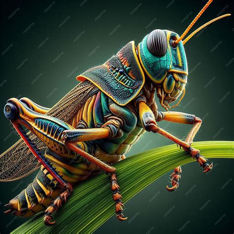 Premium Photo Grasshopper Of Grass Generative Ai