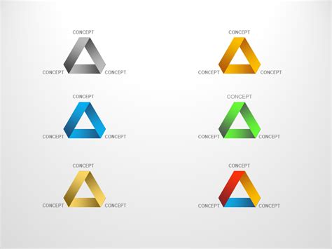 Folded Triangle Relation PowerPoint Templates PowerPoint Free