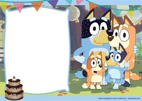 Best 13 Free Editable Blank Bluey Birthday Invitation Artofit