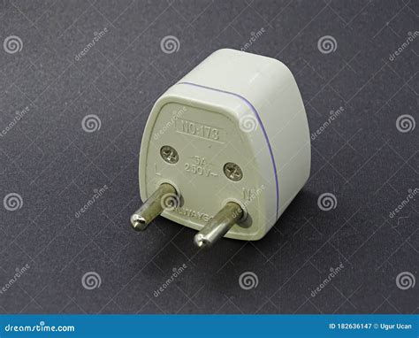 Socket Adapter Electrical Power Source Object For Electronics Isolated On White Background Stock