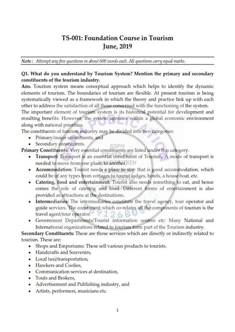 Ignou Ts 01 Previous Year Solved Question Paper June 2019 English Medium Ignou Solved