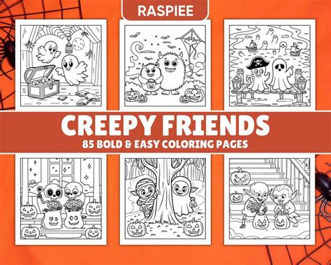 85 Bold And Easy Creepy Friends Halloween Coloring Pages Halloween