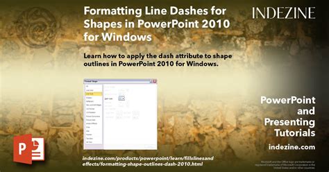 Formatting Line Dashes For Shapes In PowerPoint For Windows