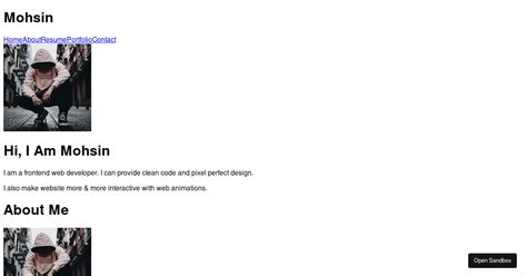 Portfolio Codesandbox