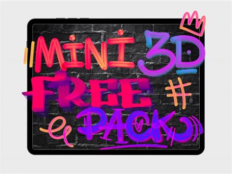 3d mini free brushset for procreate free brushes for procreate