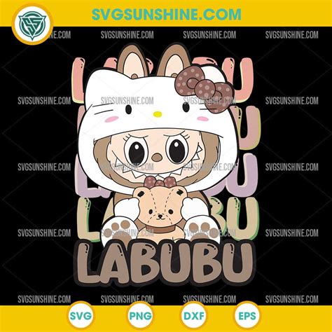 Labubu Hello Kitty Svg Kawaii Labubu Hello Kitty Svg