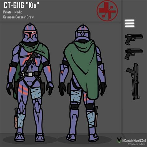 Ct 6116 Kix Crimson Corsair Crew The Last Clone Trooper In The