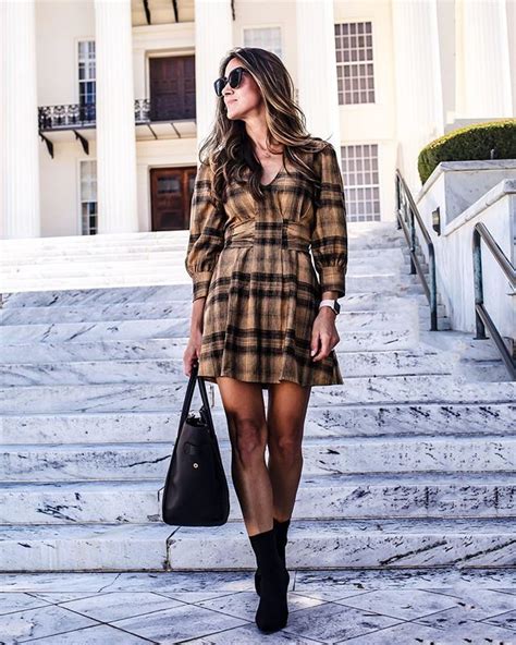 Plaid Dress Fall Outfit Ideas Fall Dresses Plaid Dress For Fall