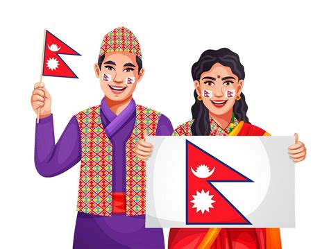 Nepalese Young People Celebrate The Independence Or Republic Day Of